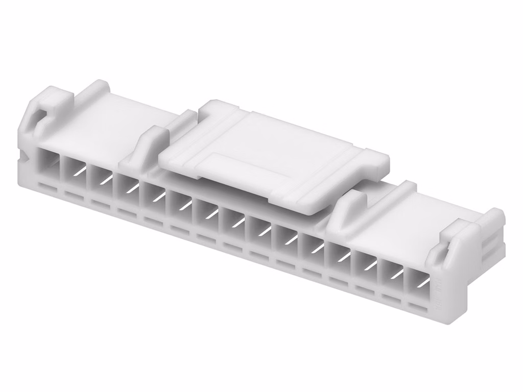 2.00mm Pitch, Micro-Lock Plus Receptacle Crimp Housing, Single Row, Positive Lock, 16 Circuits, Low-Halogen, Natural (White)
