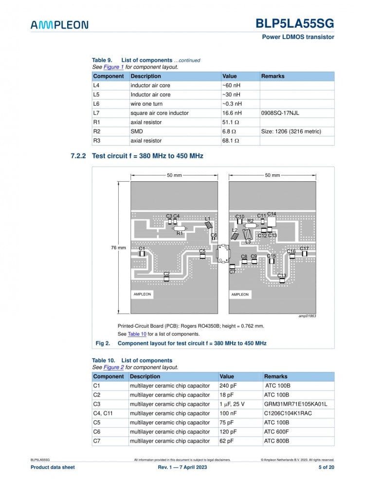BLP5LA55SGXY datasheet page 5