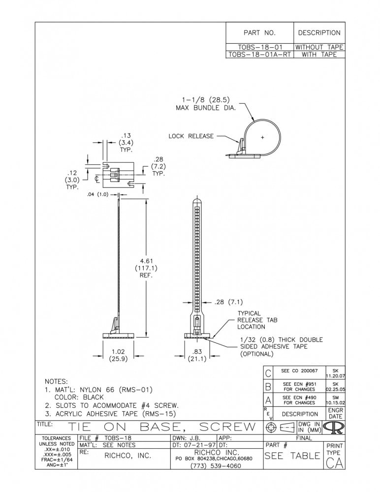 TOBS-18-01A-RT technical drawing