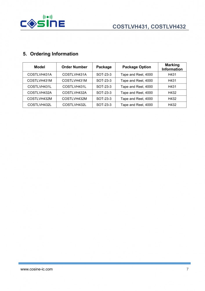 COSTLVH432L datasheet page 7