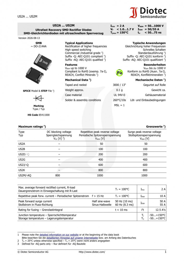 US2M-AQ technical document page 1
