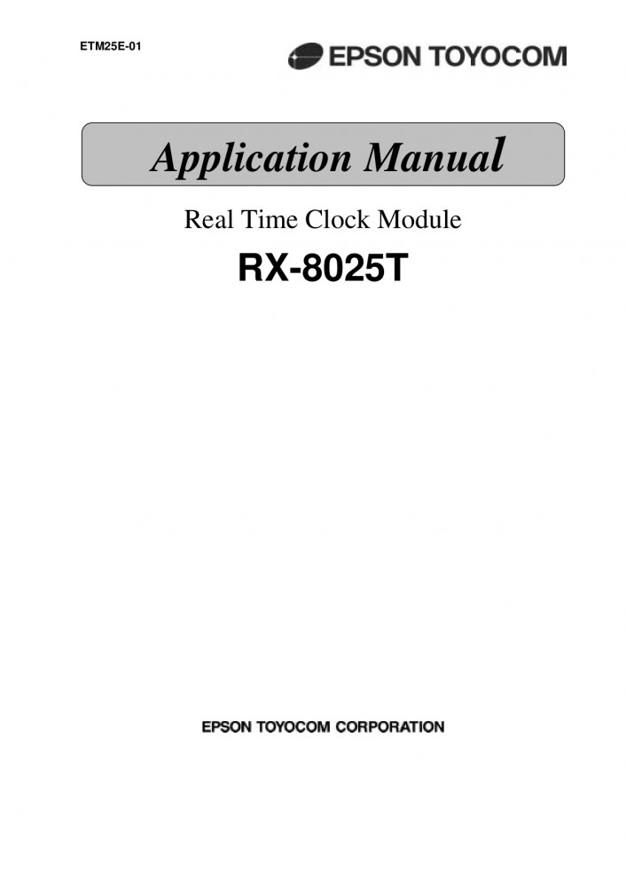 RX8025T application manual page 1