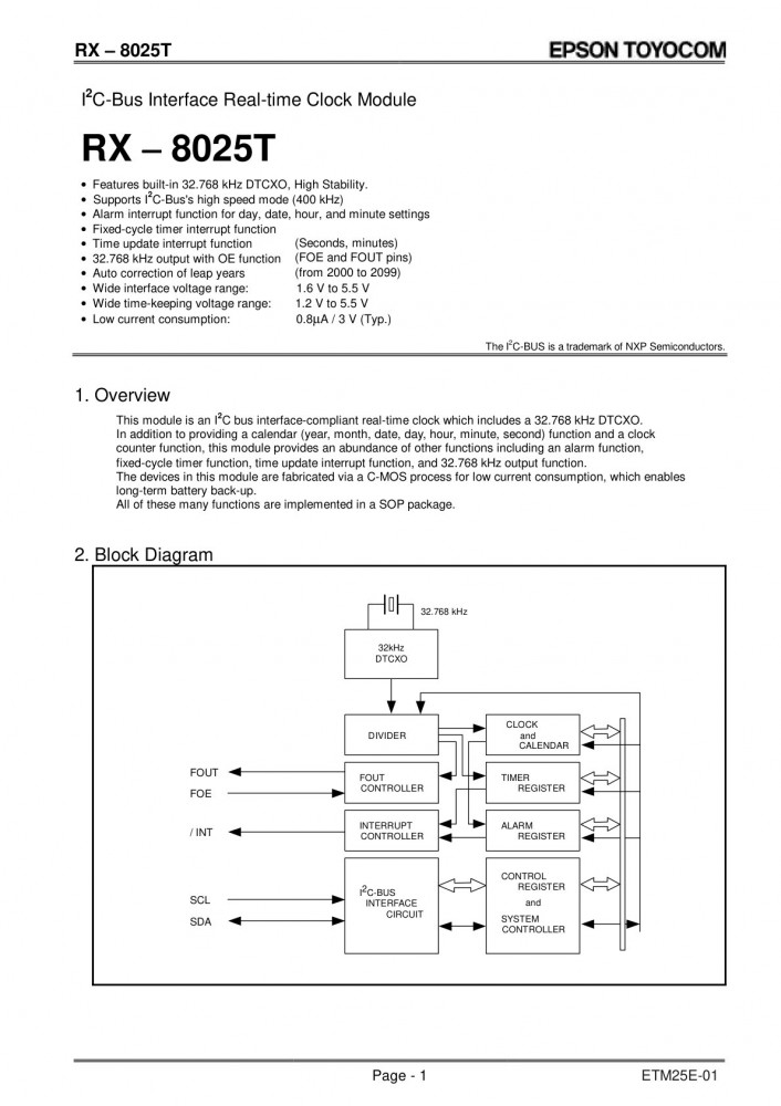 RX8025T application manual page 4