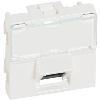 Mosaic™ - RJ45 socket category 6 UTP 2 modules white