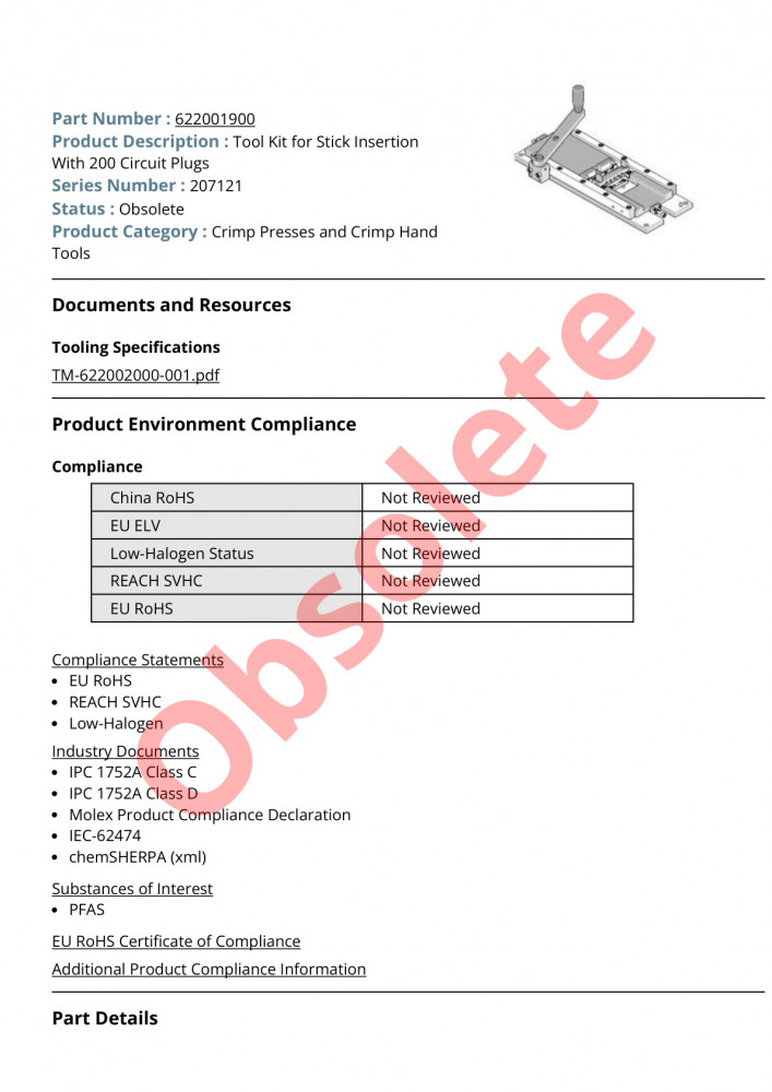 Tooling document preview, page 1