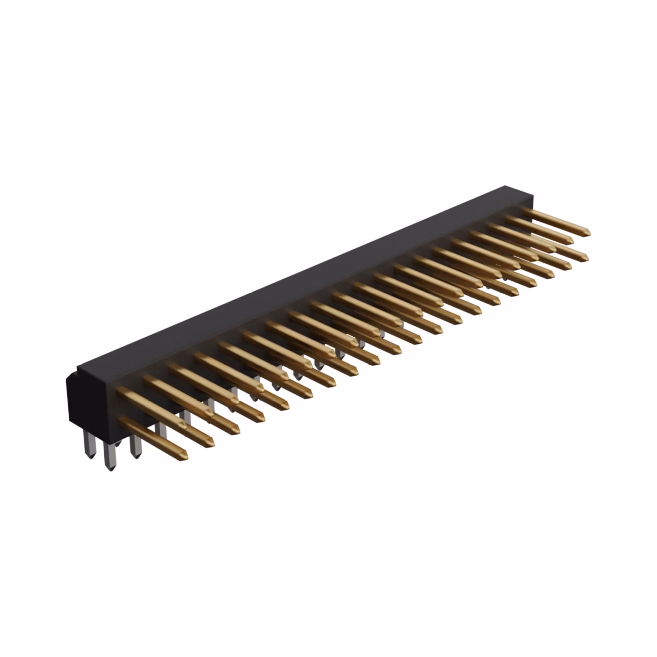 2.00mm Pitch Milli-Grid Header, Right-Angle, Through Hole, 40 Circuits, 0.38µm Gold (Au) Plating, Mating Pin Length 6.00mm, Tail Length 2.90mm, Tray, Lead-Free for sale