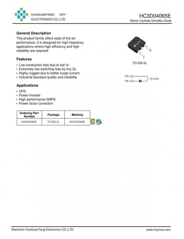 HC3D04065E datasheet page 1