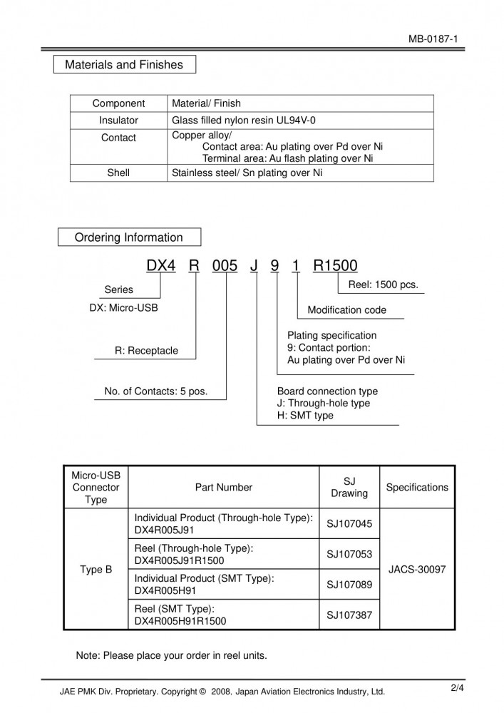 DX4 Series product documentation page 2