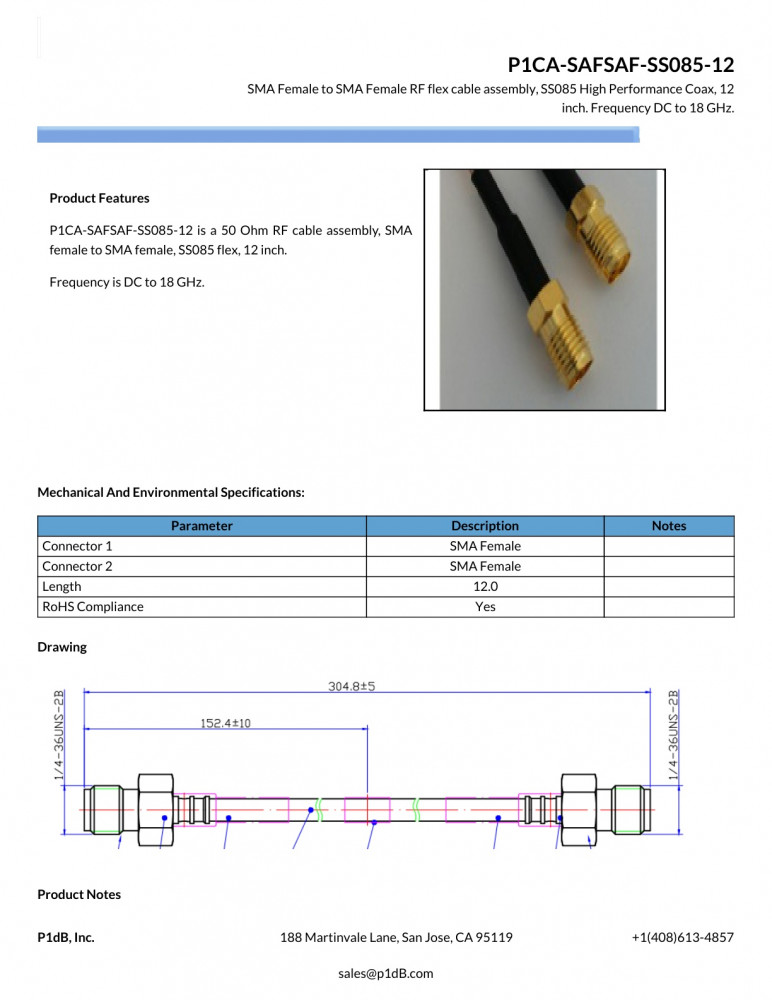 P1CA-SAFSAF-SS085-12 product visual reference