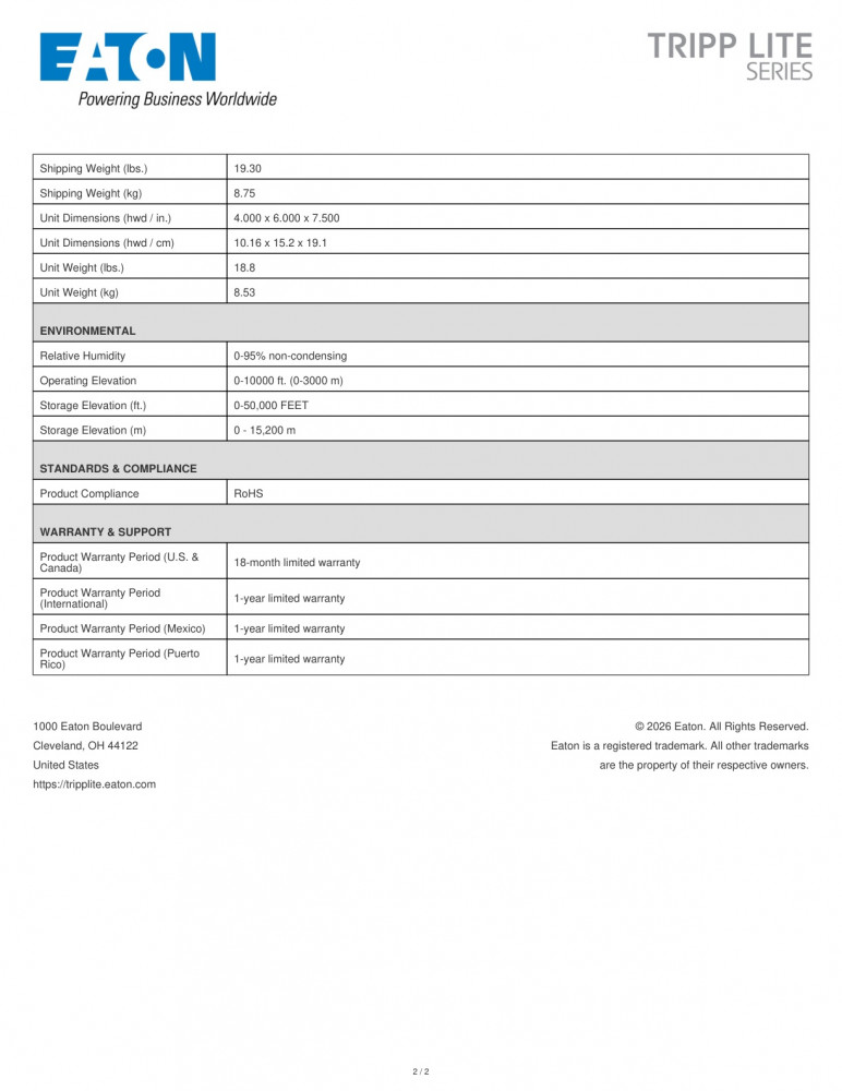 RBC36-SLT product documentation, page 2