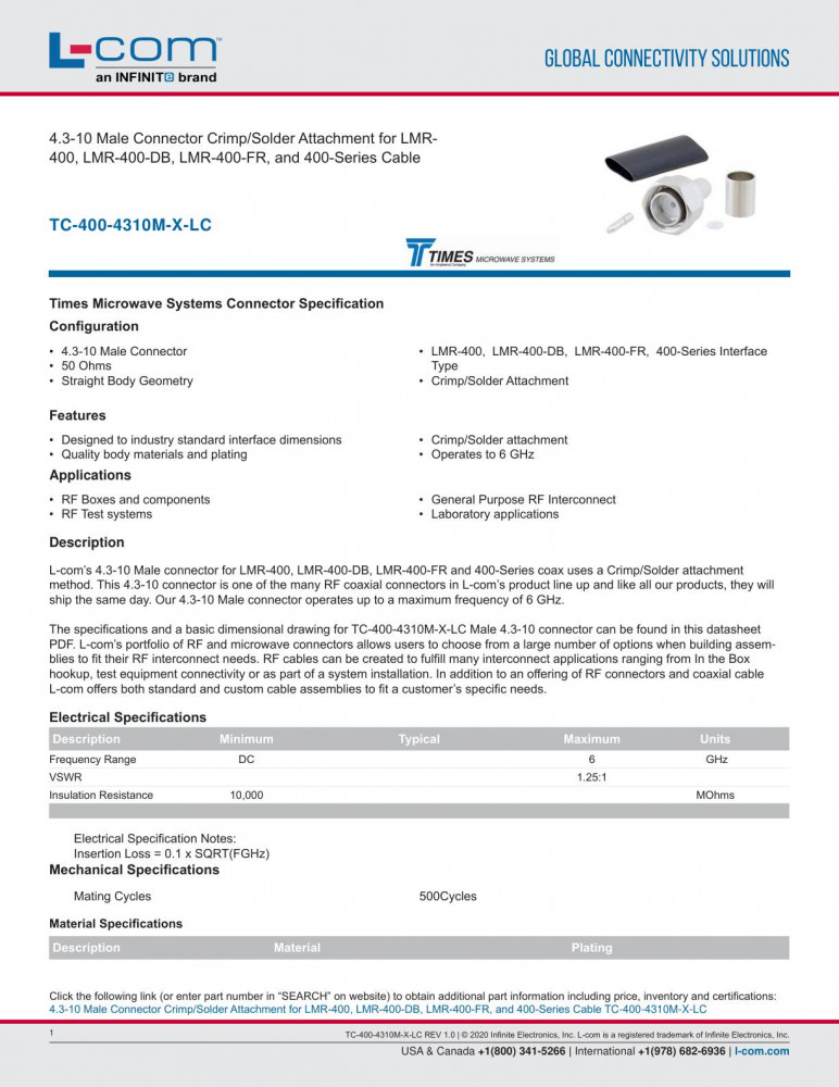 TC-400-4310M-X-LC datasheet page 1