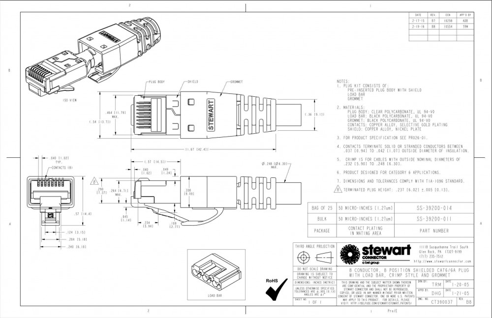 Bel Fuse SS-39200-014 technical document preview