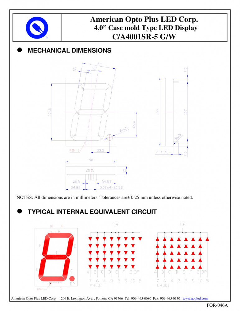 A4001SR-5 G/W datasheet page 3