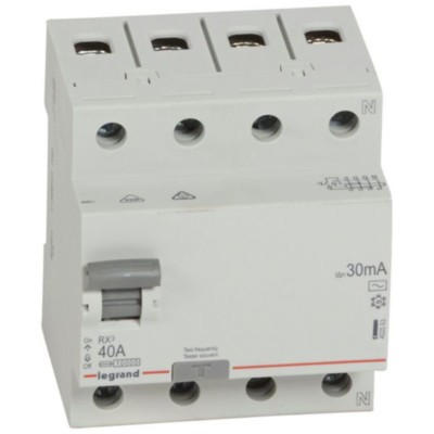 RCD LR 4P 400V~ 40A 30mA AC type - Residual current circuit breaker RCCB - 4-pole 400V AC protection - IEC 61008-1 compliant for sale