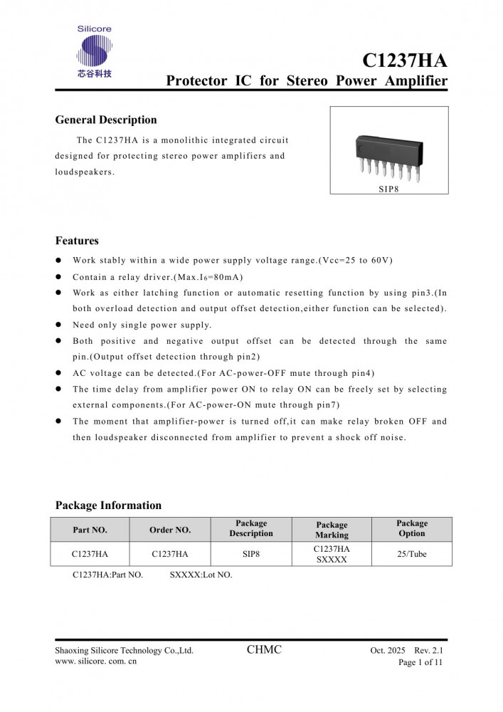 C1237HA datasheet page 1