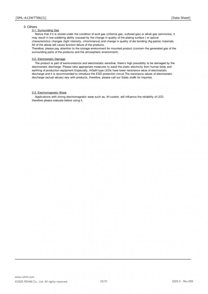 ROHM SML-A12WTT86 document page 10
