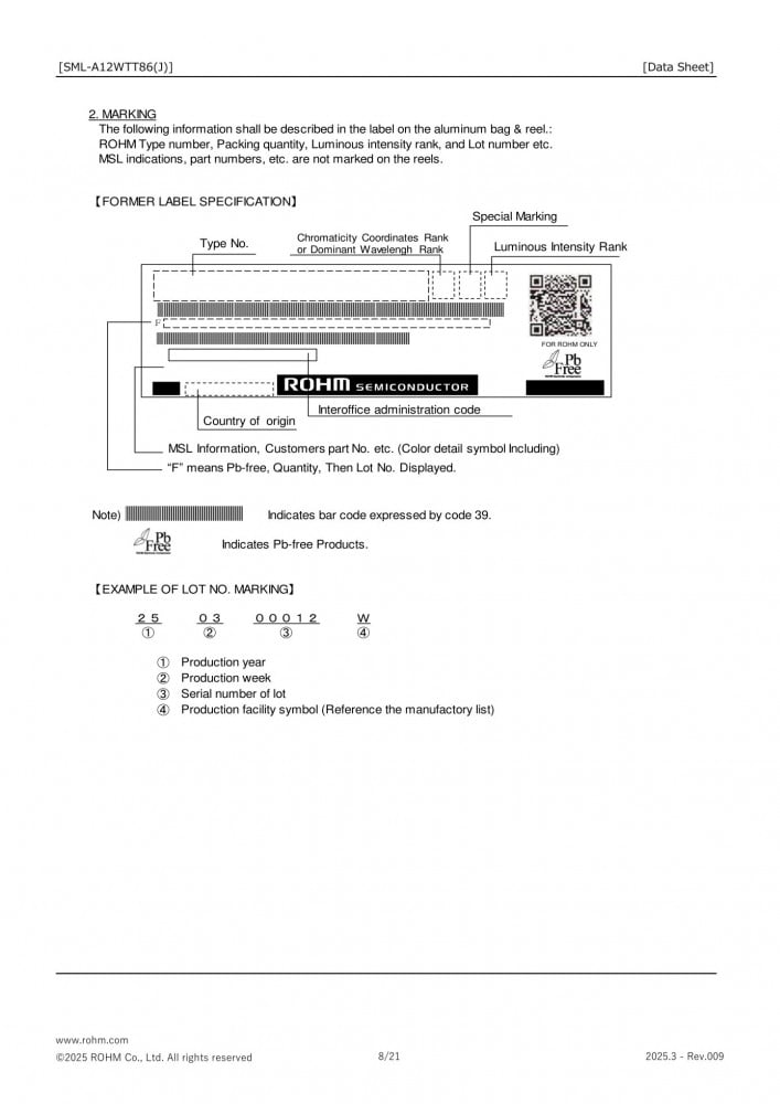 ROHM SML-A12WTT86 document page 8