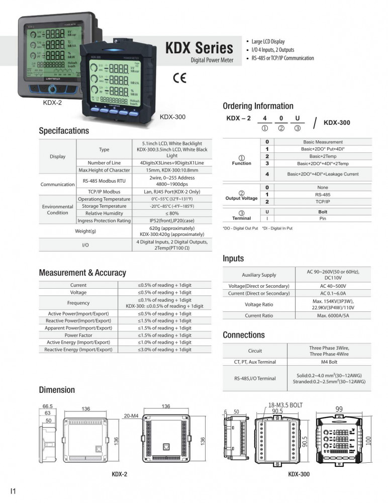 KDX Series product documentation page 1