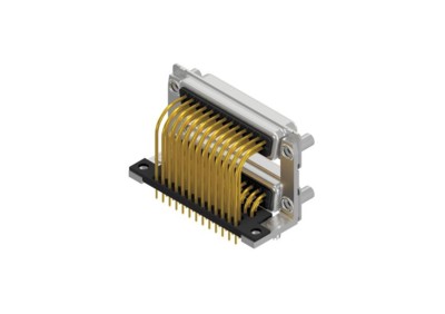 D-SUB Dual Port • Dual port 25-pos. /25-pos. • Dual port socket upper / Socket bottom • Solder pin angled .750