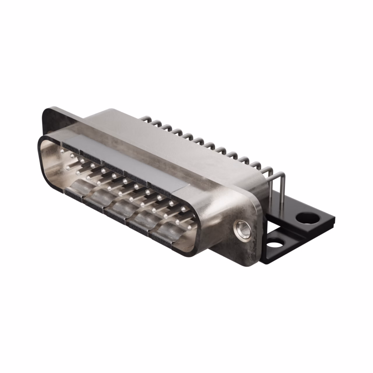 Standard-Density EMI Filtered D-Sub Connector, Male, Right-Angle, PCB Through Hole, 1000pF Pi, Metal Grounding Brackets, RoHS, 25 Circuits for sale