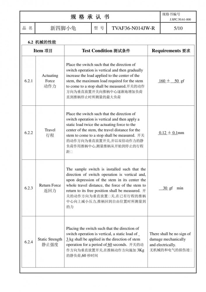 TVAF36-N014JW-R specification page 6