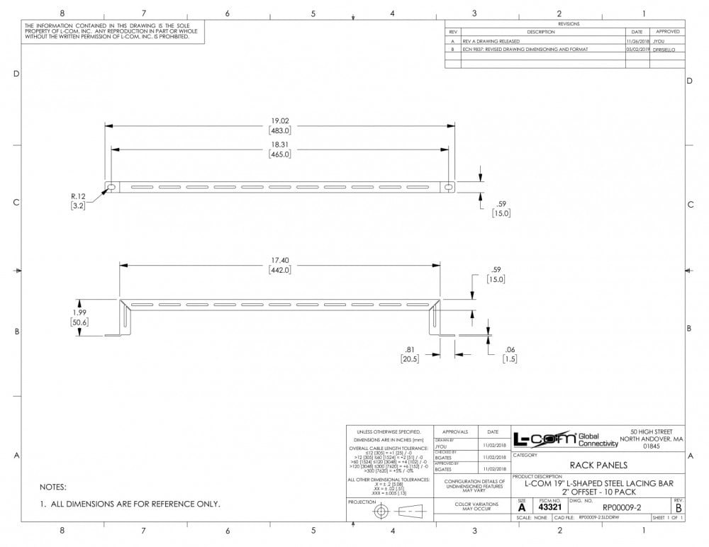 L-com RP00009-2 technical document page