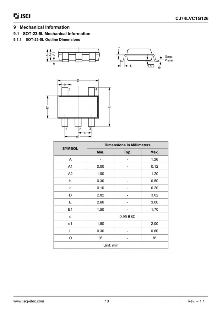 CJ74LVC1G126R5N datasheet page 10