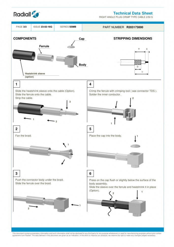 Radiall R203173000 SSMB datasheet, page 3