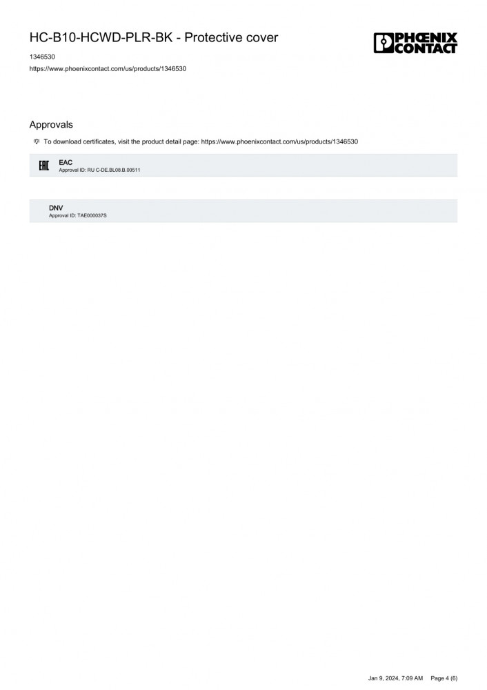 Phoenix Contact 1346530 product documentation page 4