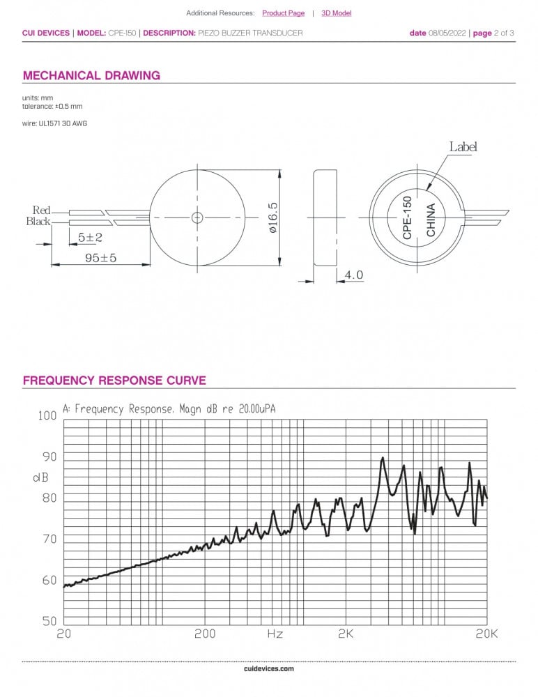 CPE-150 technical document page 2