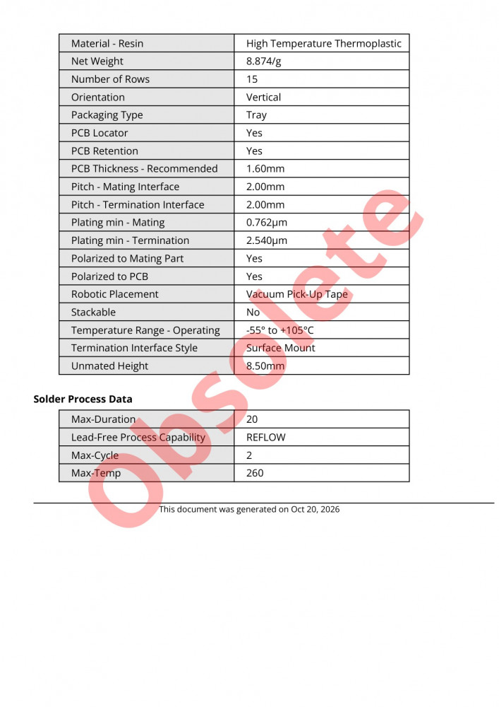Technical document image 3 for MOLEX 458020215
