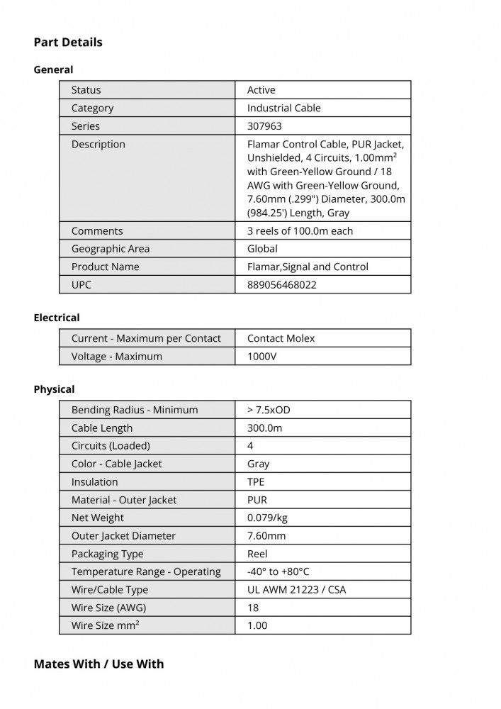 Technical document image 2 for MOLEX 1552300172