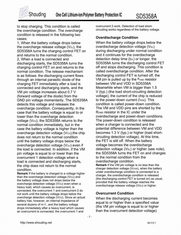 SD5358A datasheet page 5