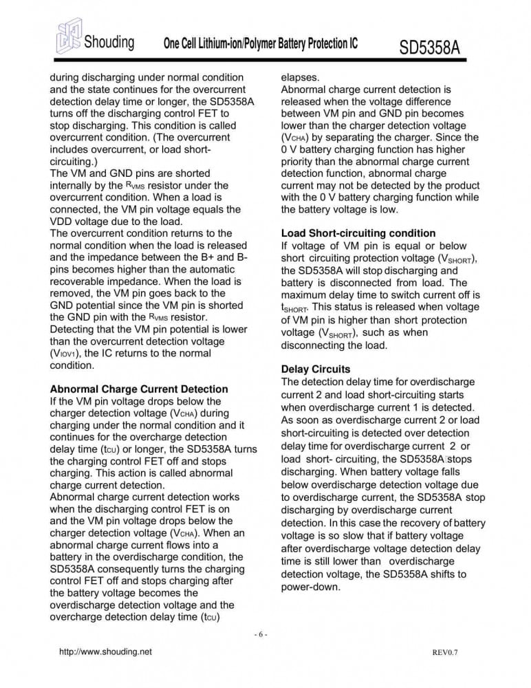 SD5358A datasheet page 6