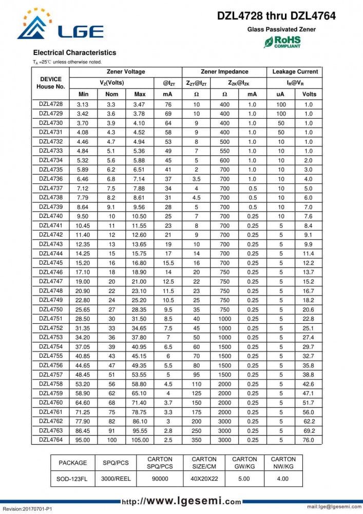 LGE DZL4764 datasheet page 2