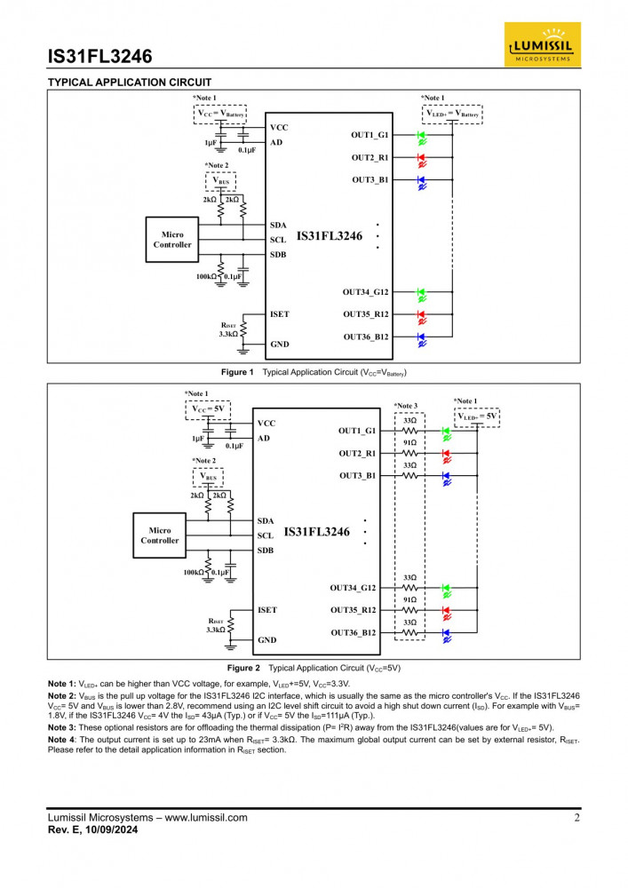 IS31FL3246 document page 2