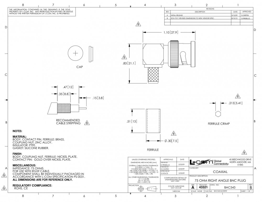 L-com BAC543 technical document preview