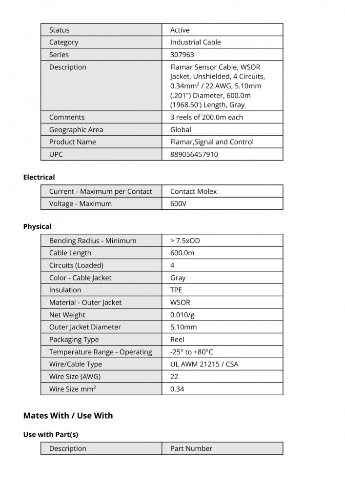 Product document image 2 for Molex 1552200067