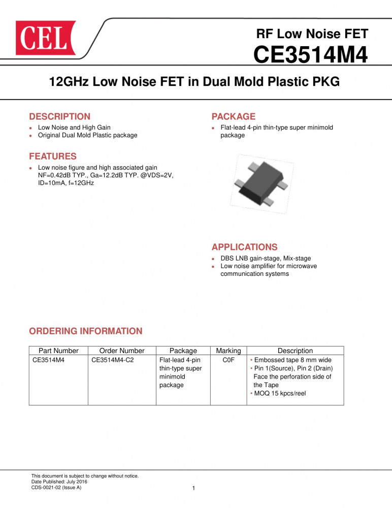 CE3514M4-C2 datasheet page 1