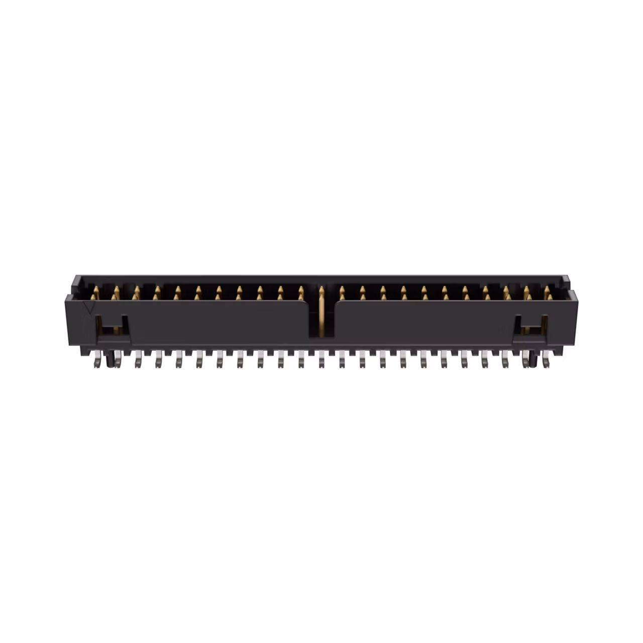 2.00mm Pitch, Milli-Grid PCB Header, Dual Row, Vertical, Surface Mount, Shrouded, 46 Circuits, 0.38µm Gold (Au) Plating, Dual Side Slots, Dual Friction Locks, Center Polarization, with Pegs, Tape and Reel for sale