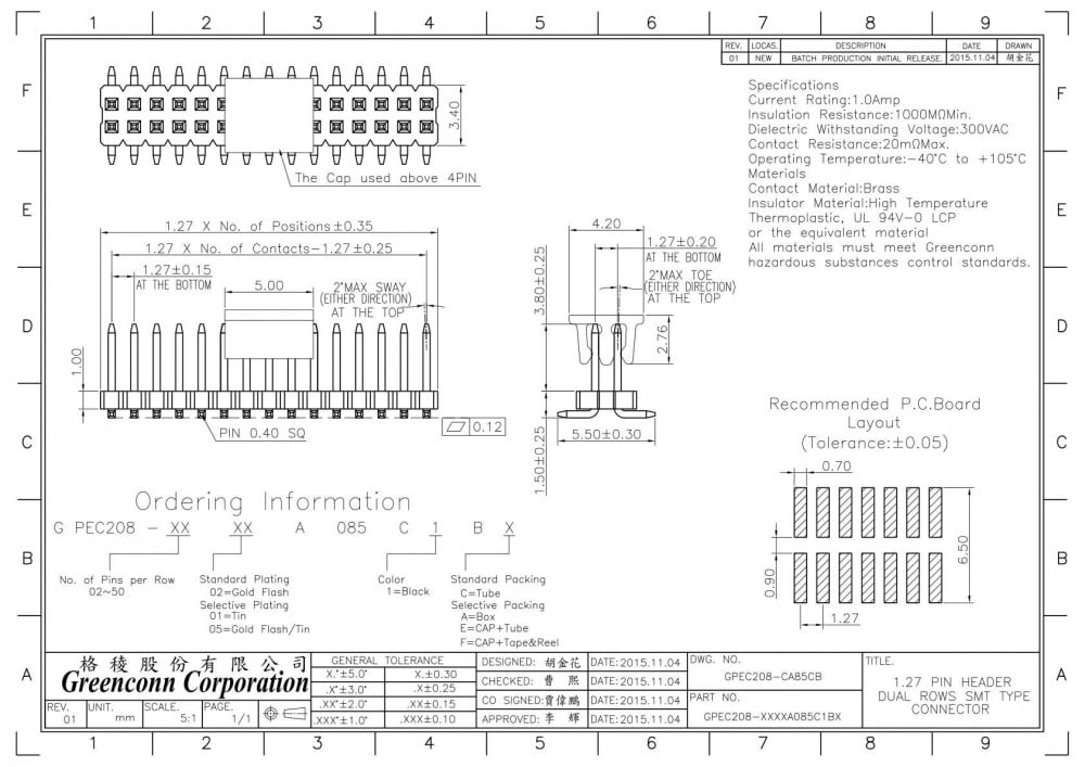 GPEC208-0502A085C1BC technical document preview
