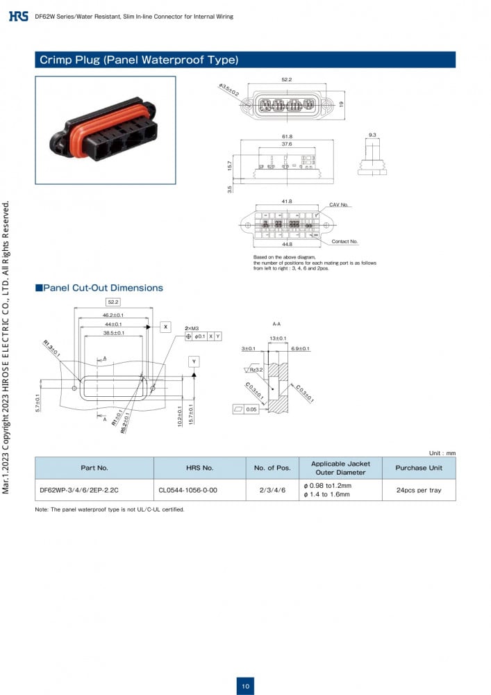 HRS DF62W datasheet page 10