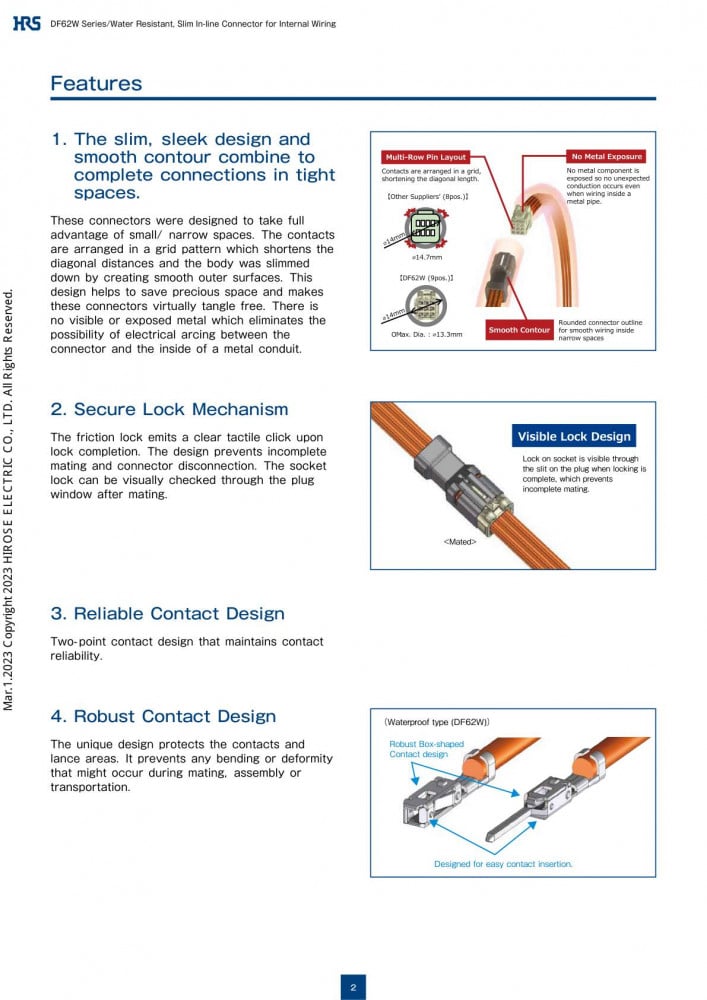 HRS DF62W datasheet page 2