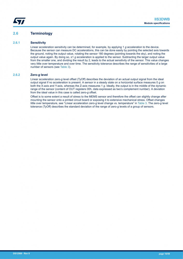 IIS3DWB document page 10