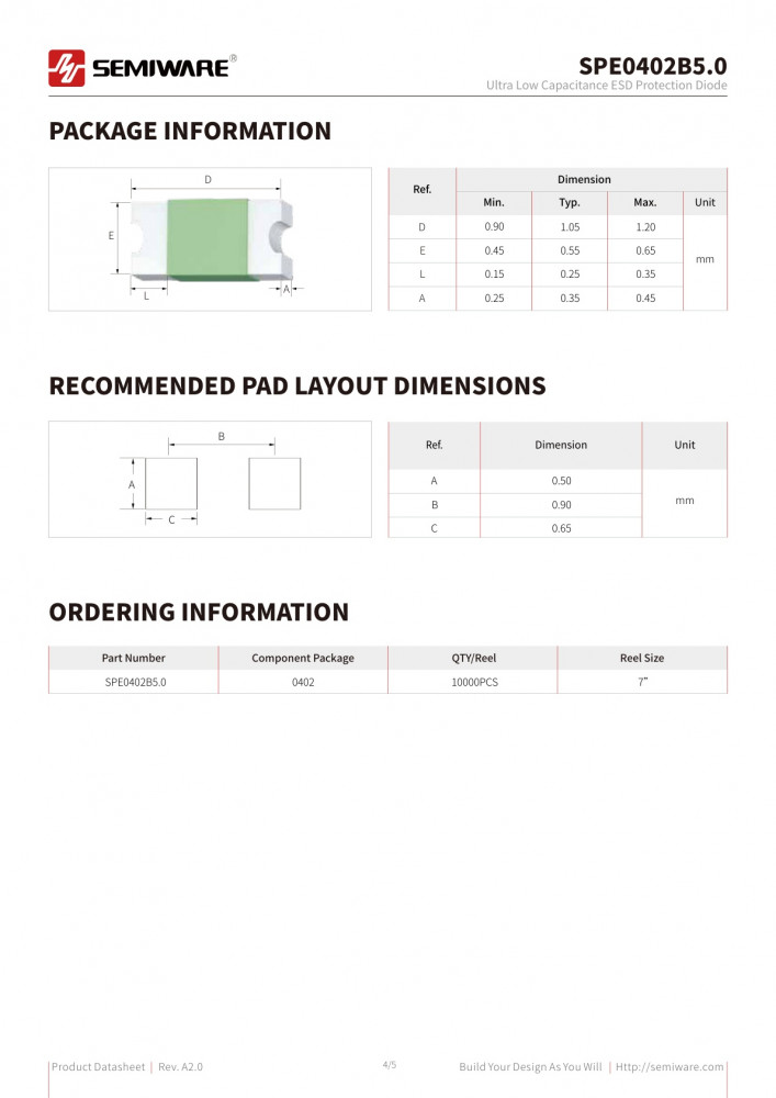 SPE0402B5.0 datasheet page 4