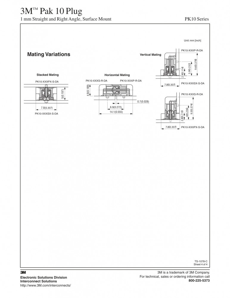 3M PK10-030P-S-DA technical document page 4