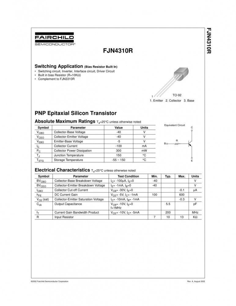 FJN4310R technical document page 1