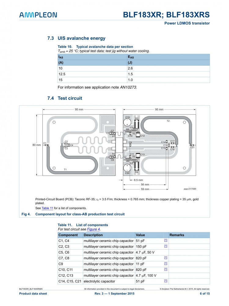 BLF183XRU technical document page 6