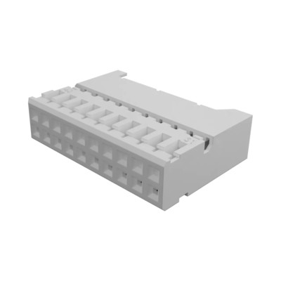 2.54mm Pitch MOX Receptacle Kit, Dual Row, 20 Circuits, White for sale