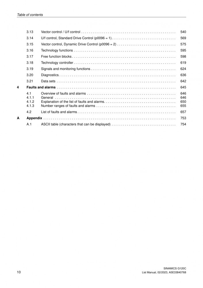 SINAMICS G120C manual page 10